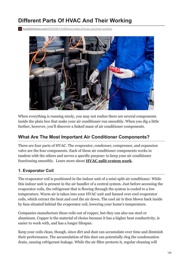 Different Parts Of HVAC And Their Working-hustle24news.com.pdf | Indoor ...