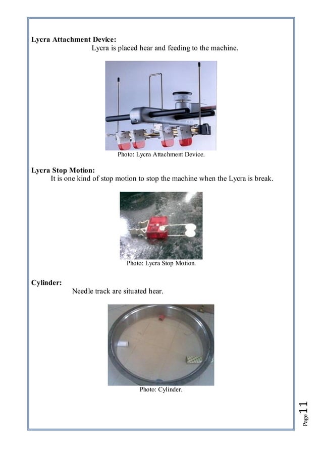 Different parts of knitting machine and parameter | PDF | Needlework ...