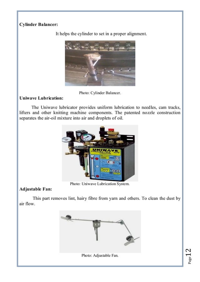 Different parts of knitting machine and parameter | PDF | Needlework ...