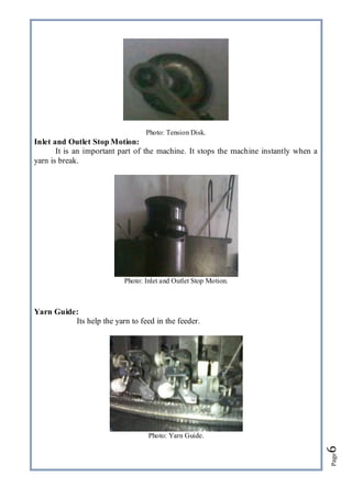 Different parts of knitting machine and parameter | PDF