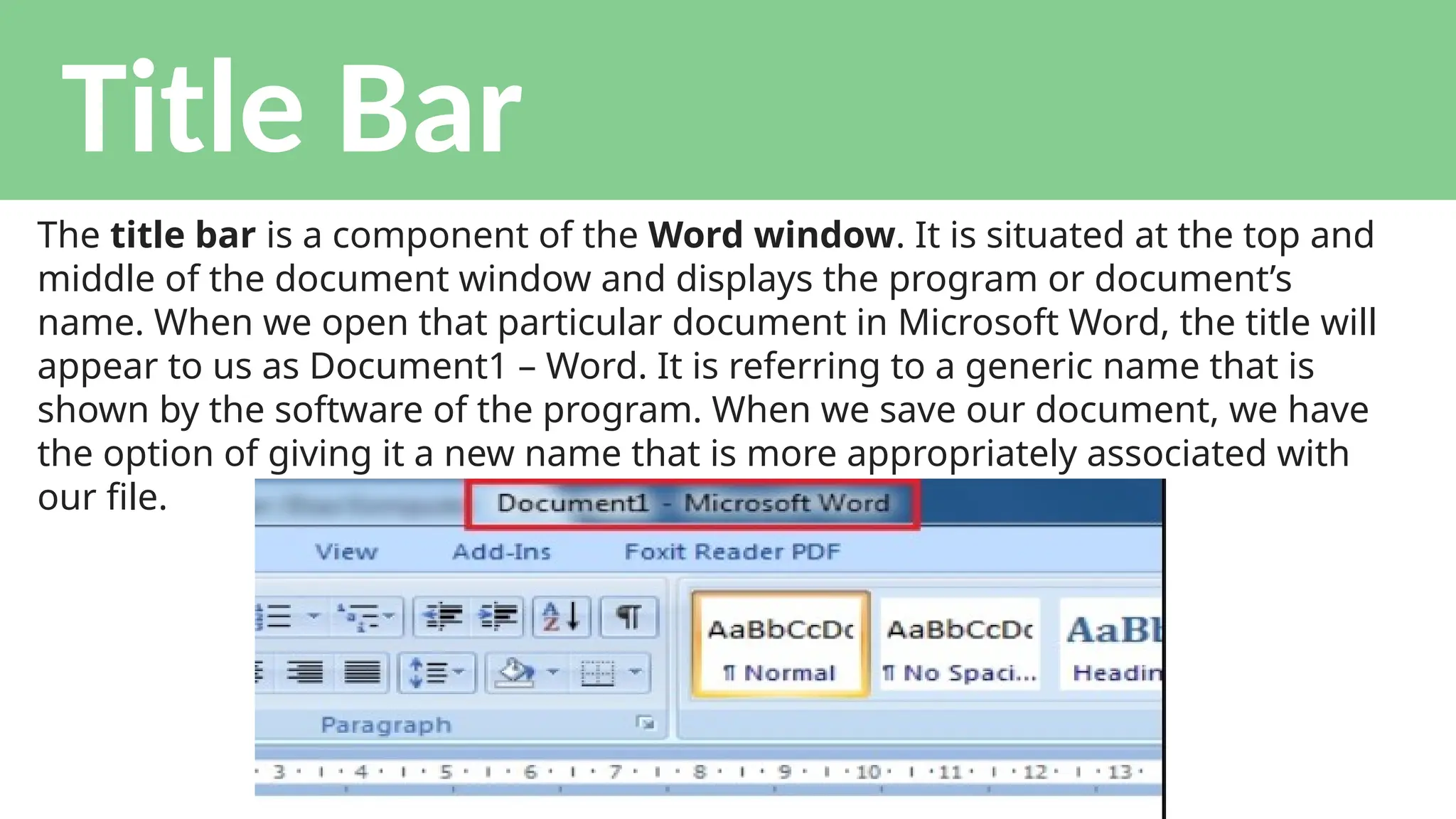 Different Parts of MS Word 2nd class.pptx