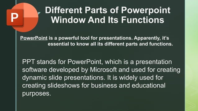 Different Parts of Powerpoint Window And Its Functions.pptx