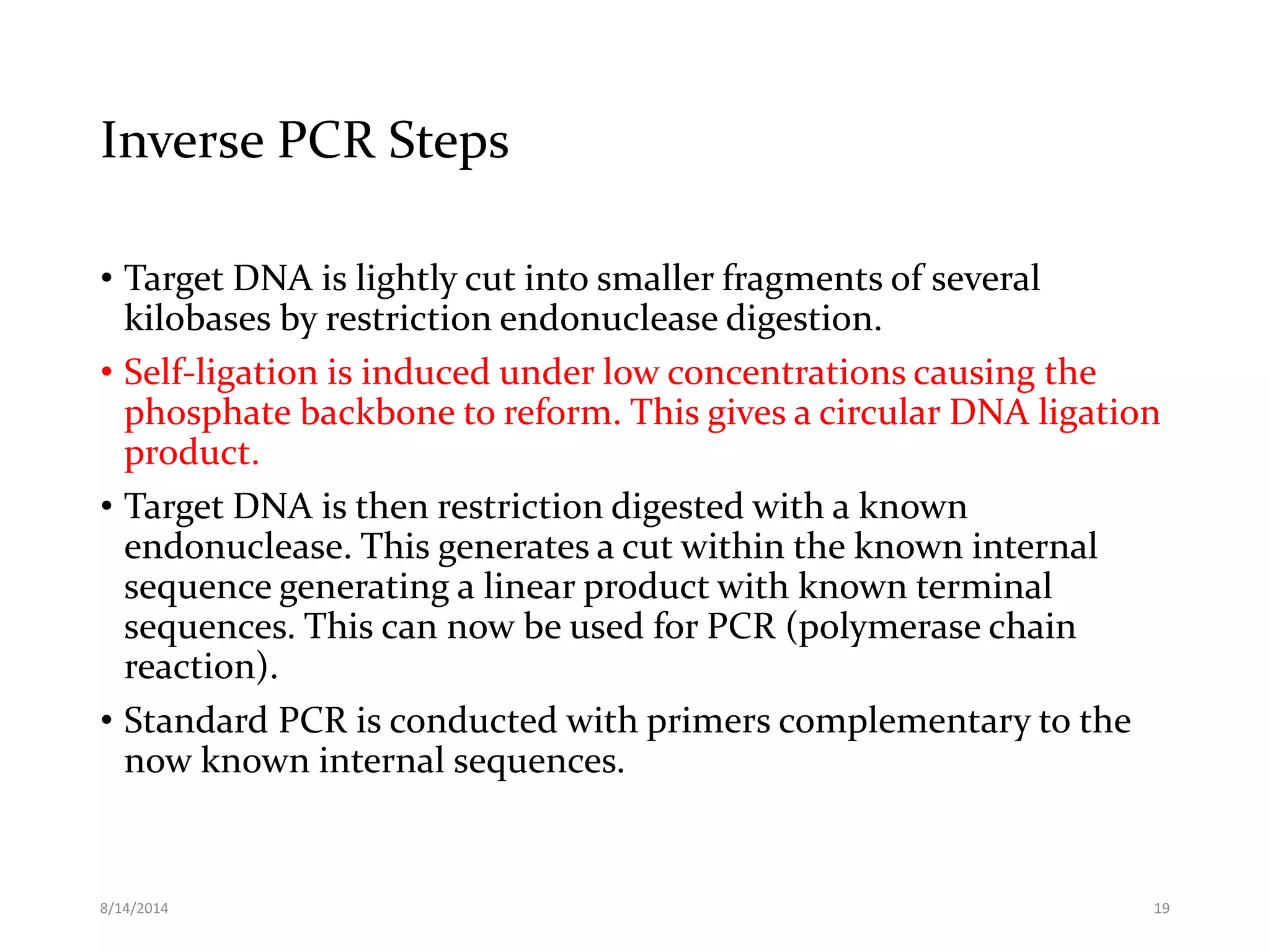 Different pcr techniques and their application | PPTX
