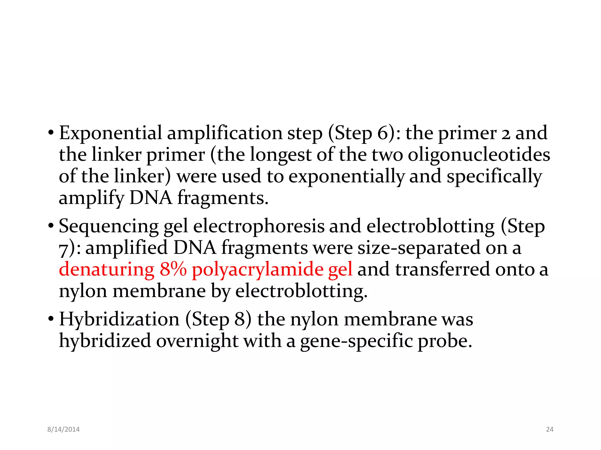 Different pcr techniques and their application | PPTX