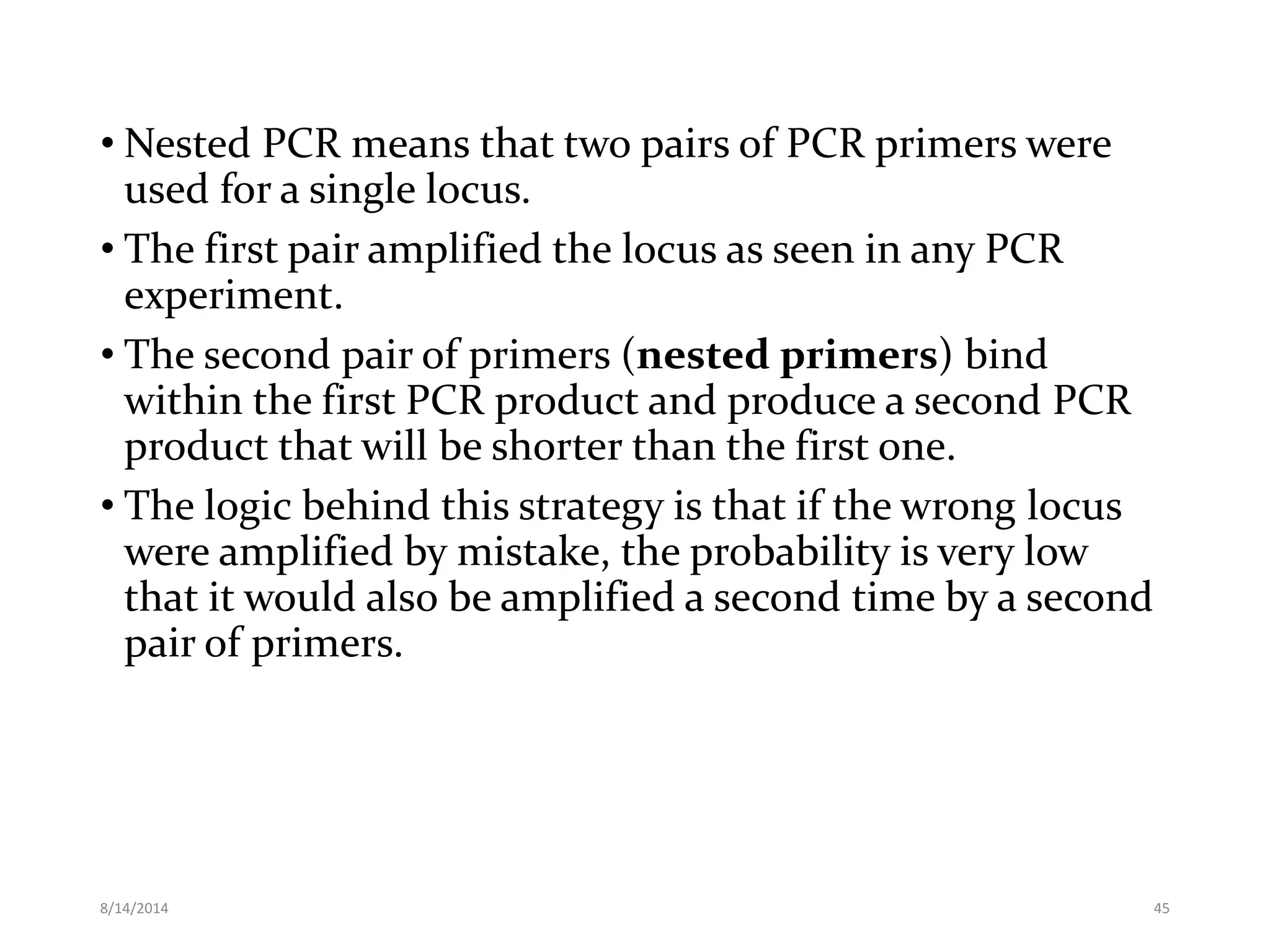 Different pcr techniques and their application | PPTX