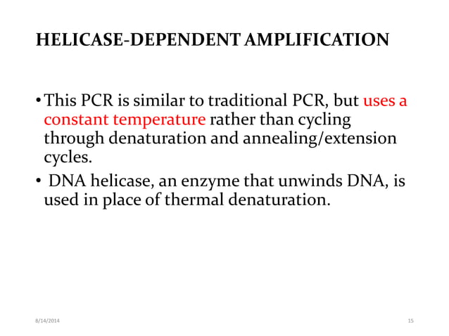 Different pcr techniques and their application | PPTX