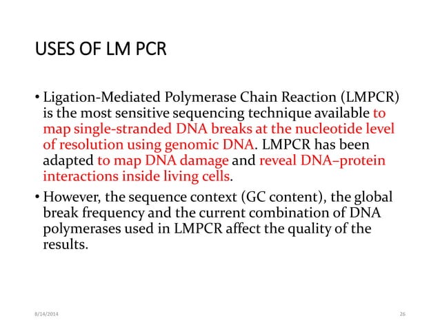 Different pcr techniques and their application | PPTX