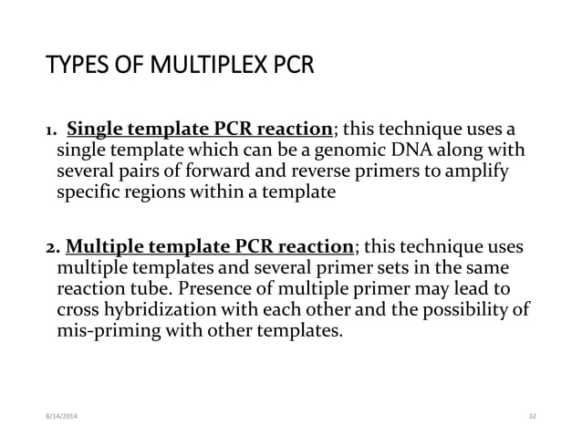 Different pcr techniques and their application | PPTX