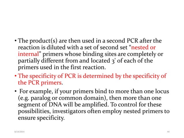 Different pcr techniques and their application | PPTX