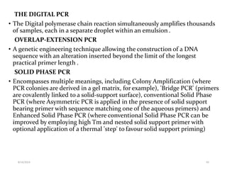 Different pcr techniques and their application | PPTX