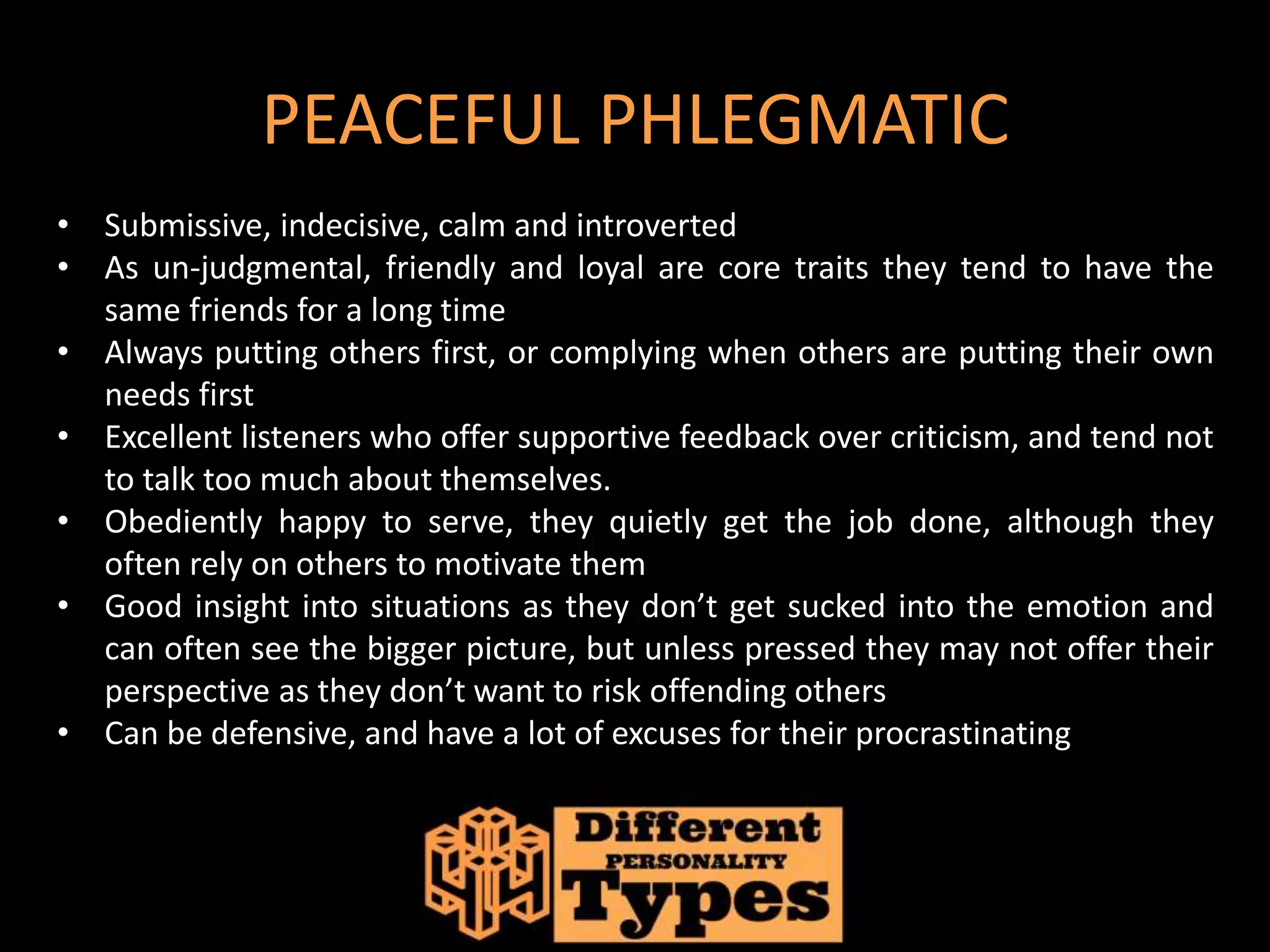 4 Different Personality Types - Sanguine, Choleric, Phlegmatic ...