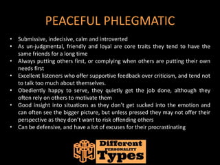 4 Different Personality Types - Sanguine, Choleric, Phlegmatic ...