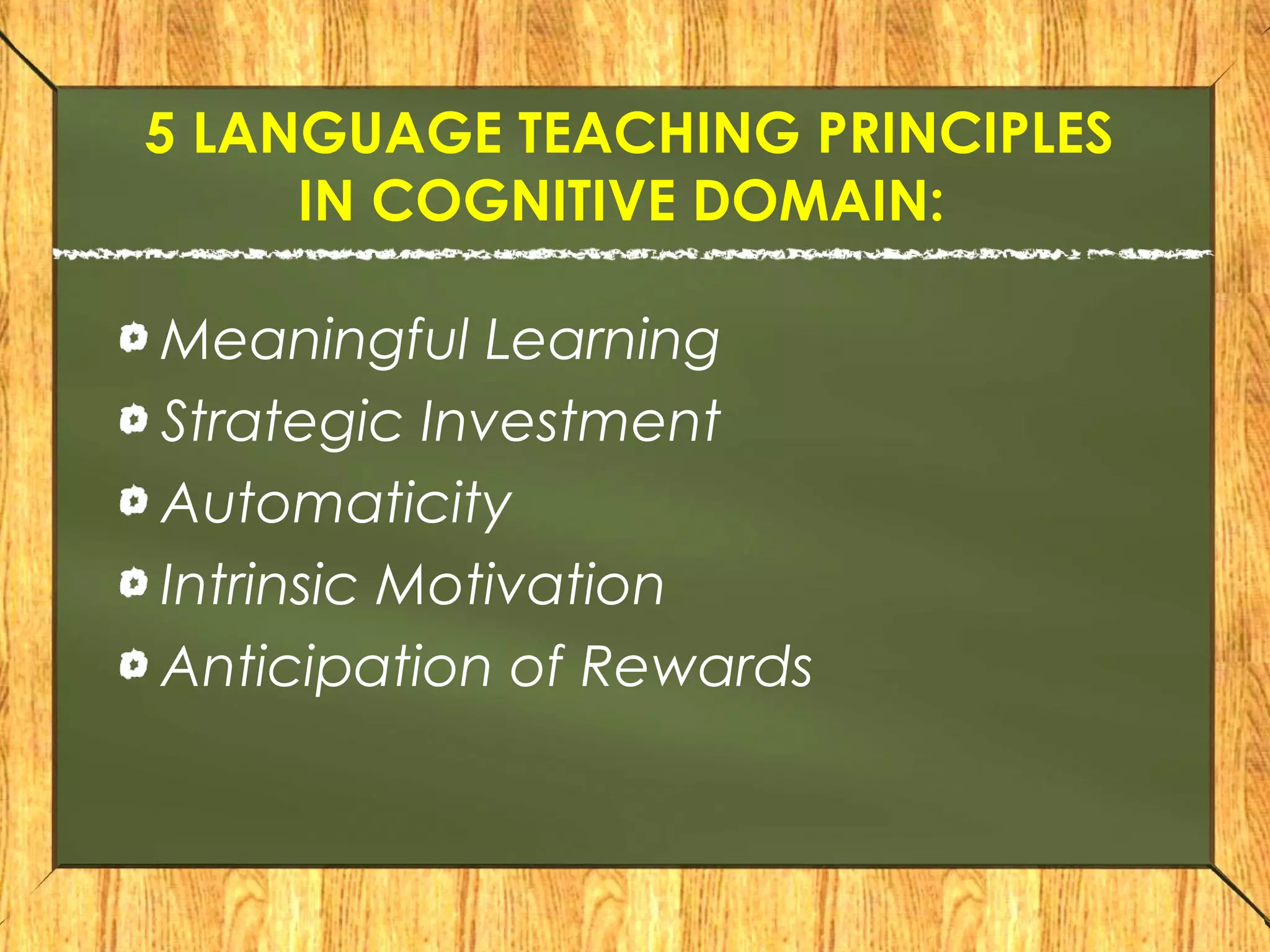 Different principles of language teaching | PPT