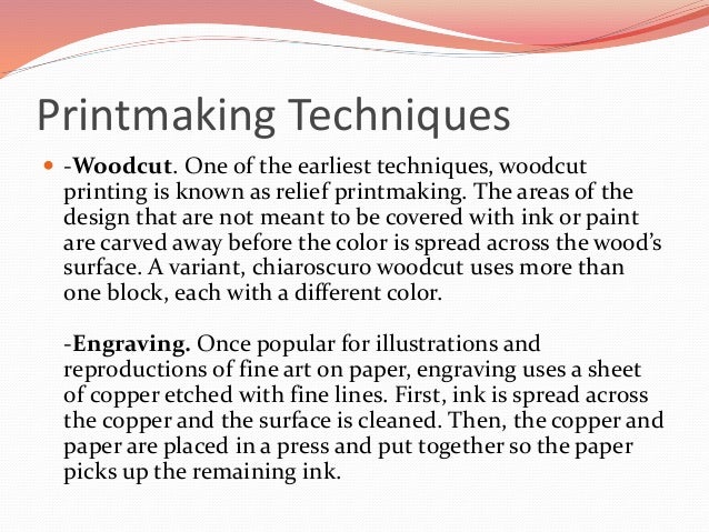 Different Printmaking Techniques