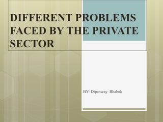 Different problems faced by the private sector | PPTX