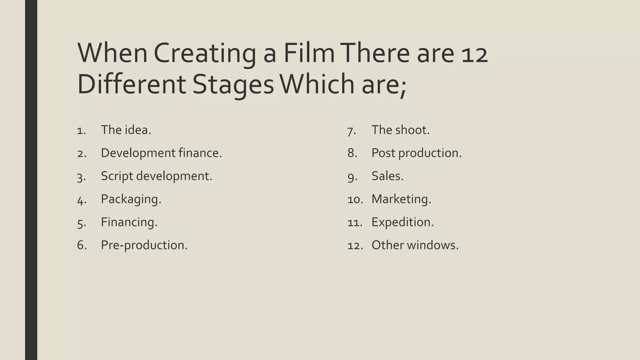 Different Production Phases | PPTX