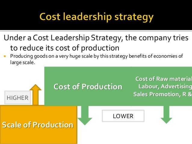 Different production strategies