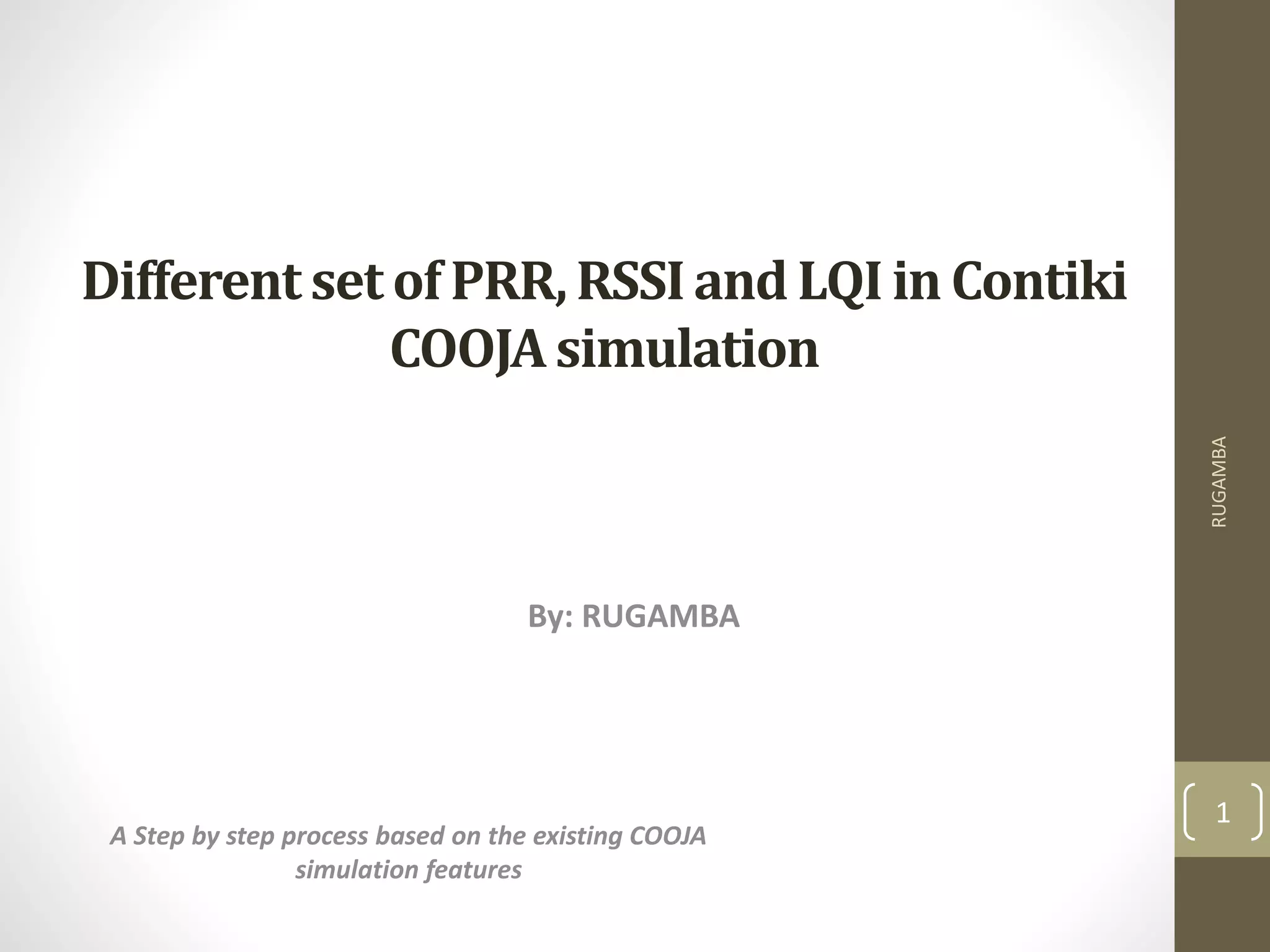 Different prr per link in contiki cooja simulation | PDF