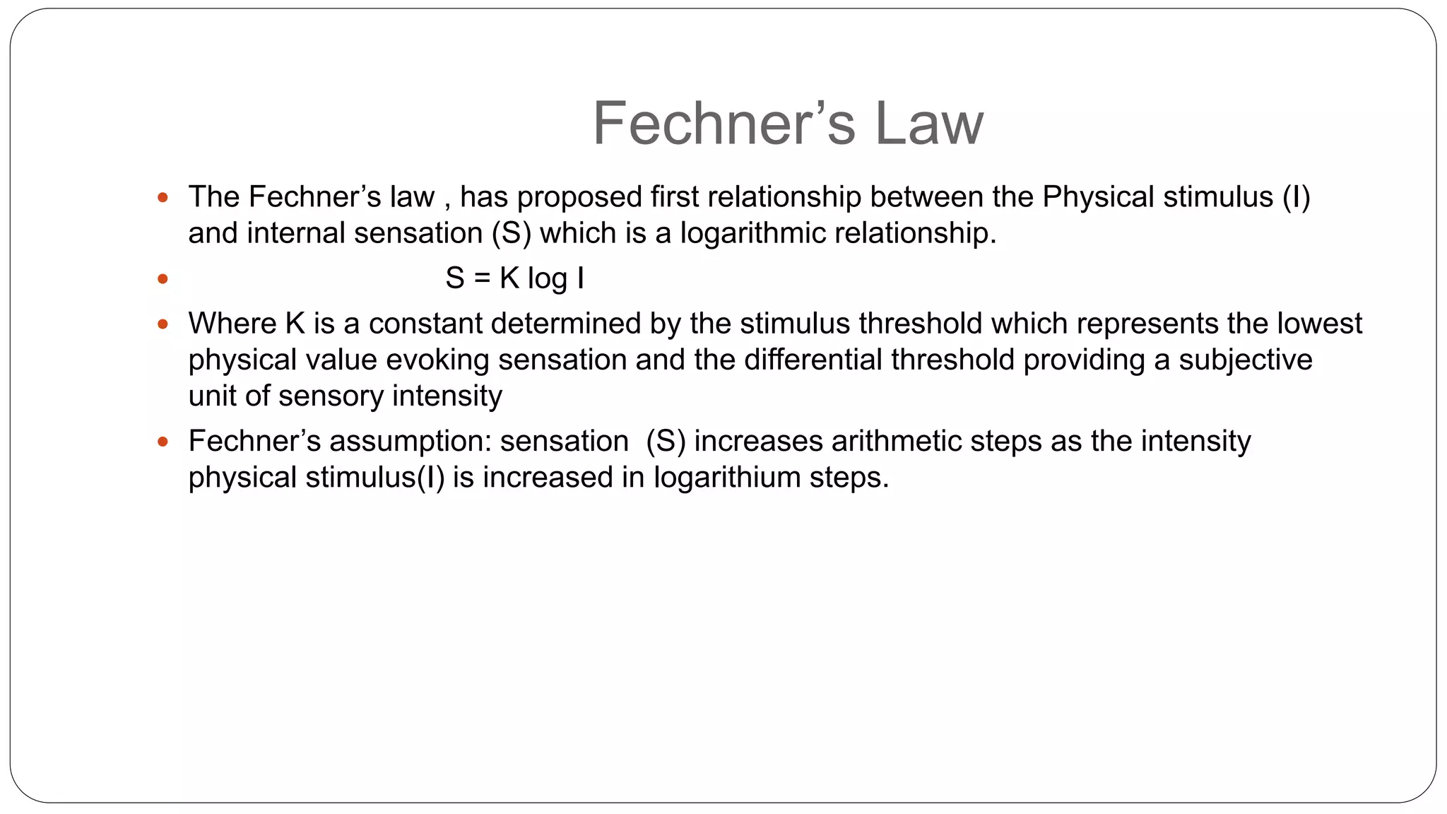 Different psyco physics law of clothing comfort | PPTX | Physics | Science