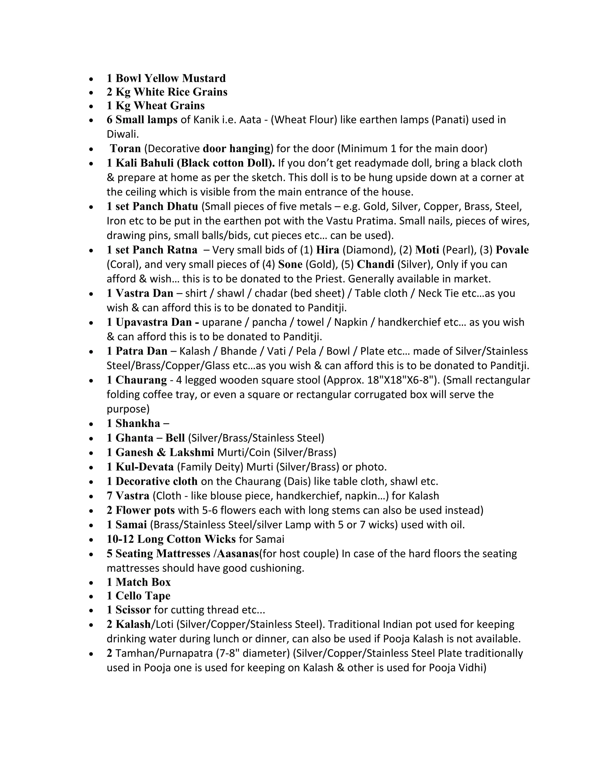 Different puja details | DOCX