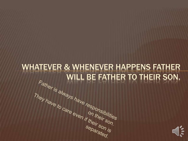 Different Relationships Of A Father And Son | PPT