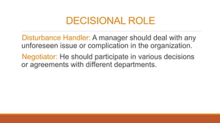 Different roles played by the managers in an organization | MIT School ...