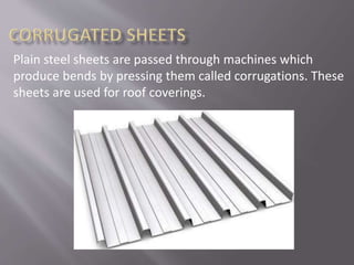 Different rolled steel bars and sections | PPTX