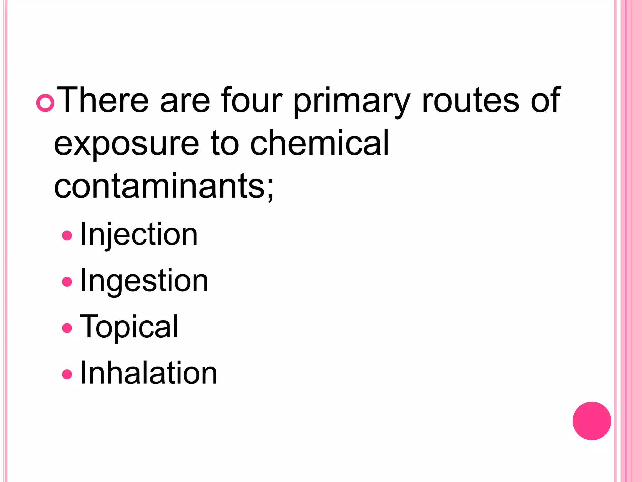 Different route of exposure of toxicant | PPTX