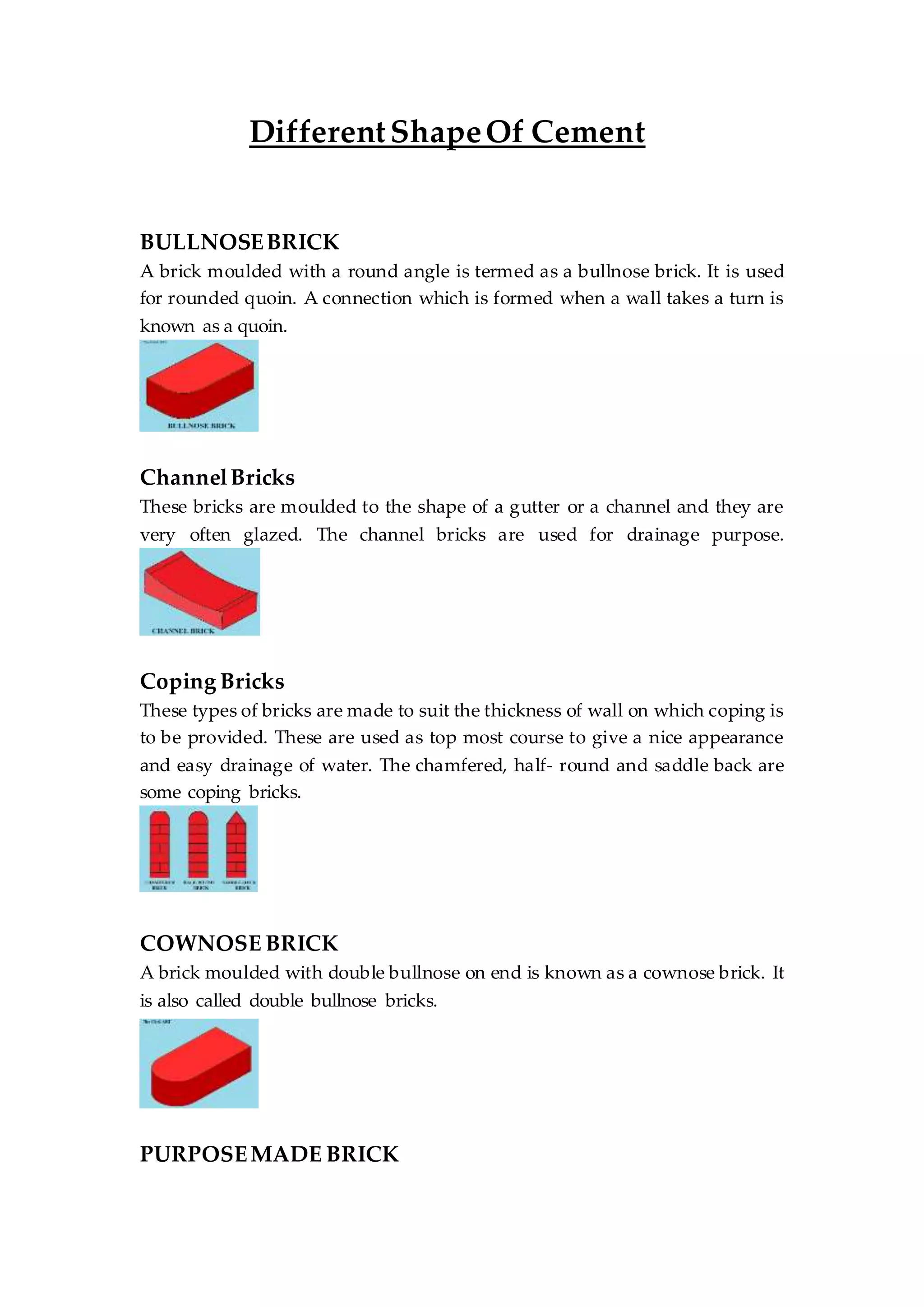Different shape of bricks | DOCX