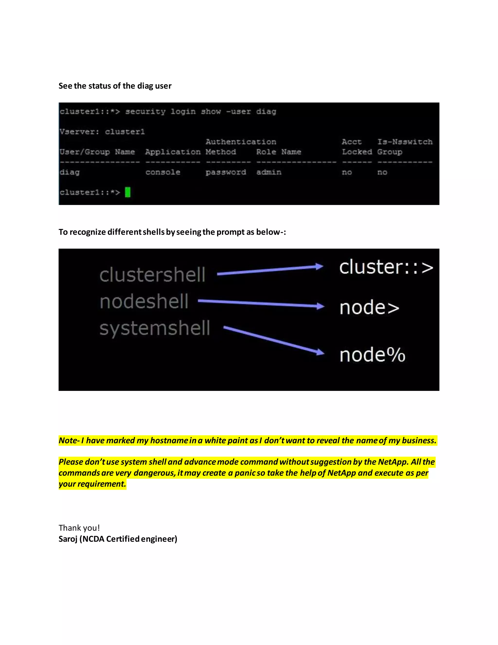Different Type Of Shells In Netapp Cluster Mode 8x And How To Access