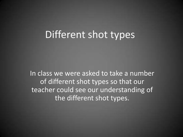 Different shot types | PPT
