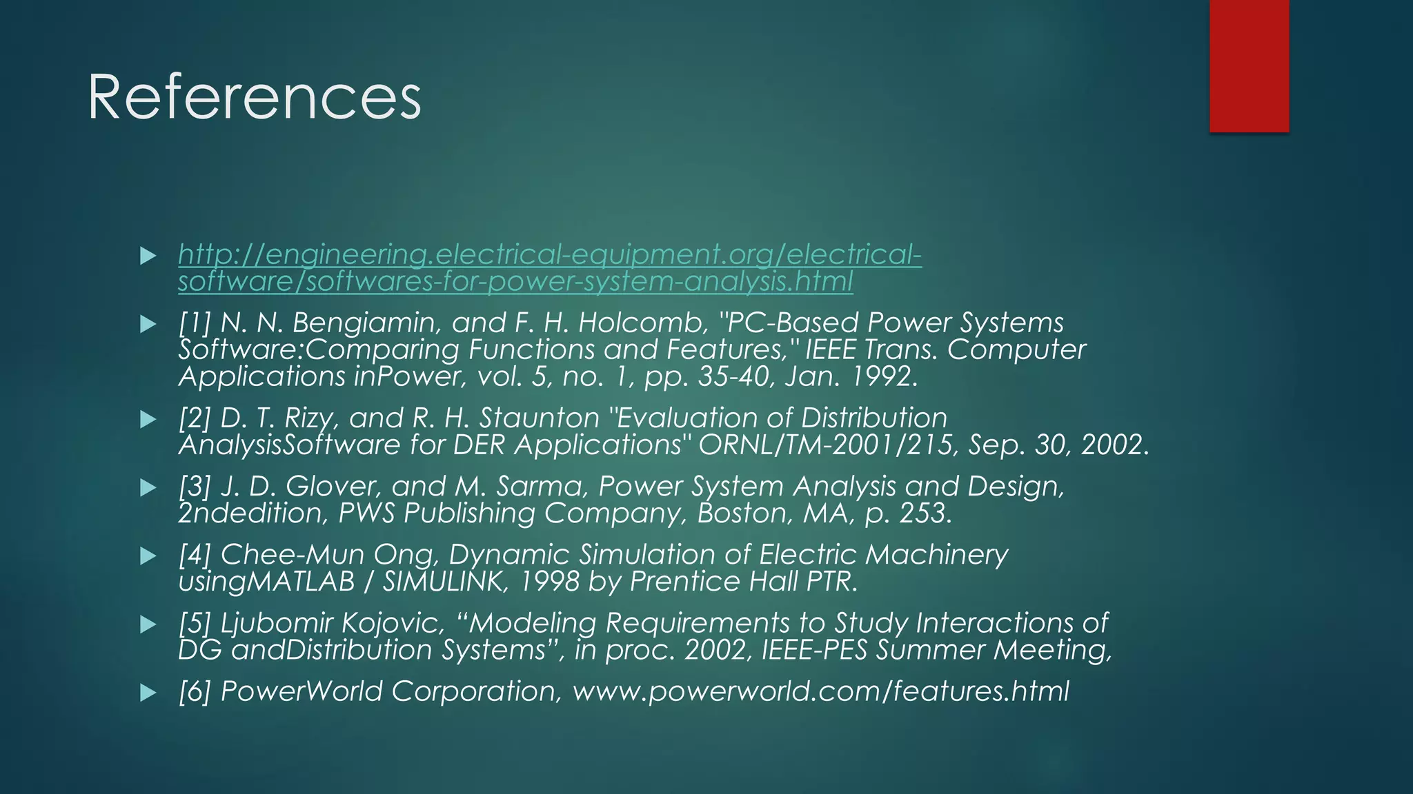 Different simulation softwares in power system | PDF
