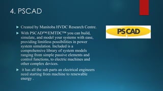 Different simulation softwares in power system | PDF