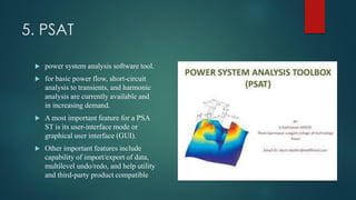 Different simulation softwares in power system | PDF