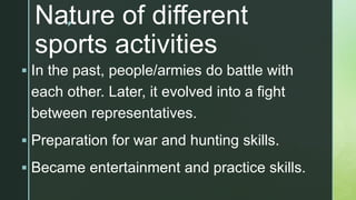 Different Sports Activities powerpoint presentation | PPTX