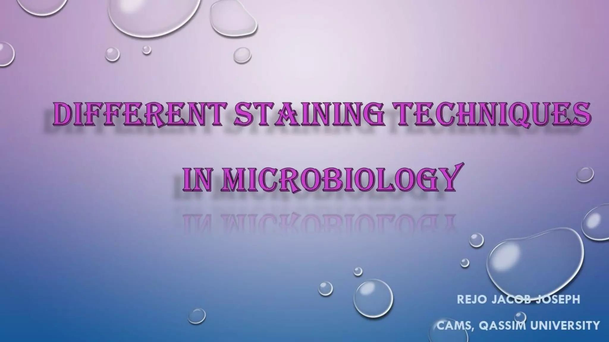 Different staining techniques in bacteriology | PPT