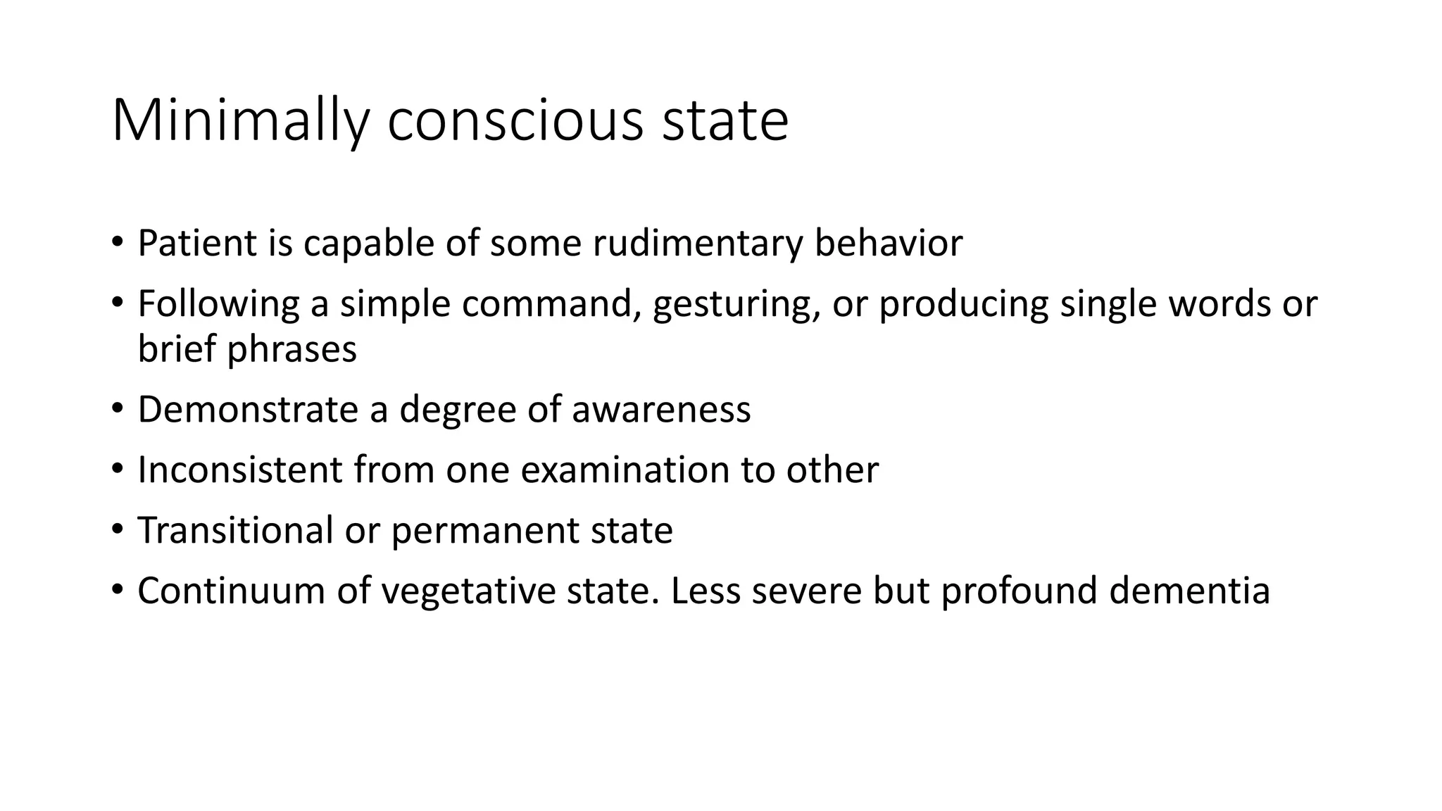 Different states of unconsciousness | PPT