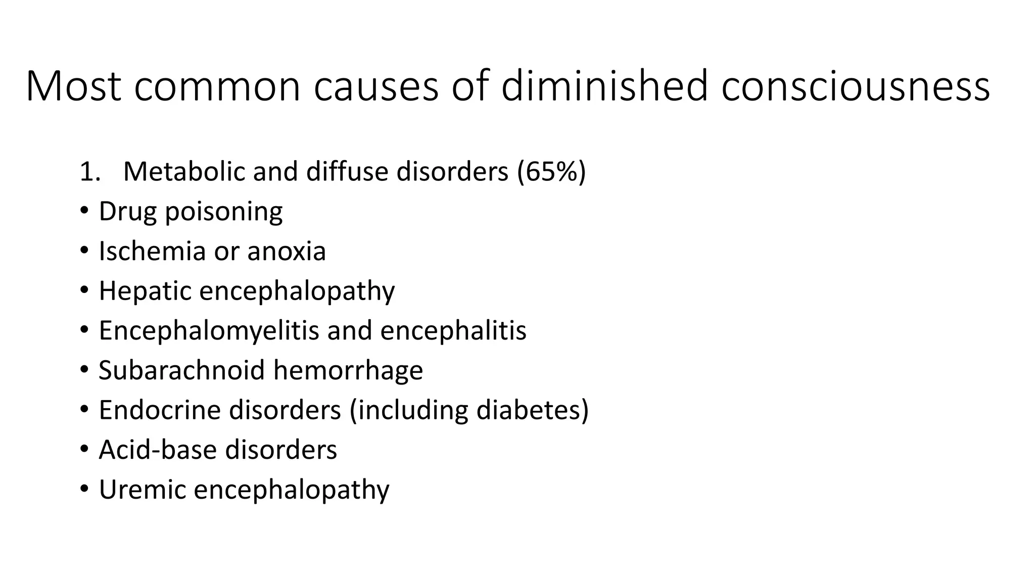 Different states of unconsciousness | PPT