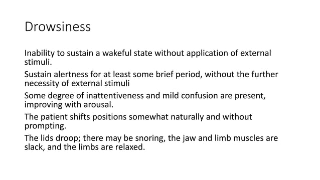 Different states of unconsciousness | PPT