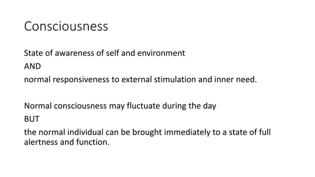Different states of unconsciousness | PPT