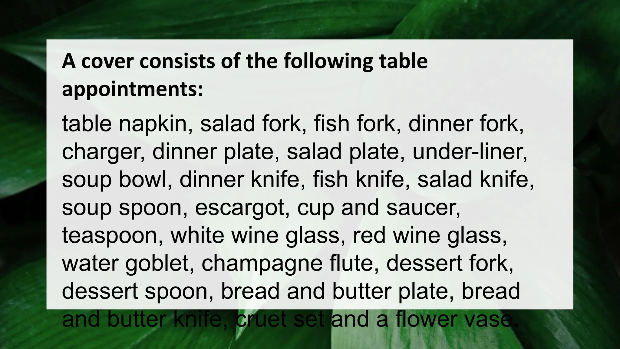 TABLE SET UP AND DIFFERENT TABLE GUIDELINES.pptx