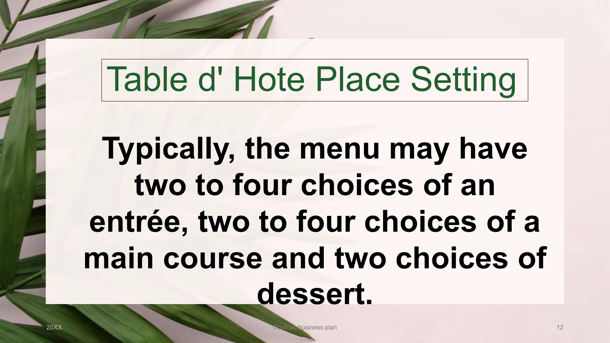 Different Styles of Table Set up in food bs | PPTX