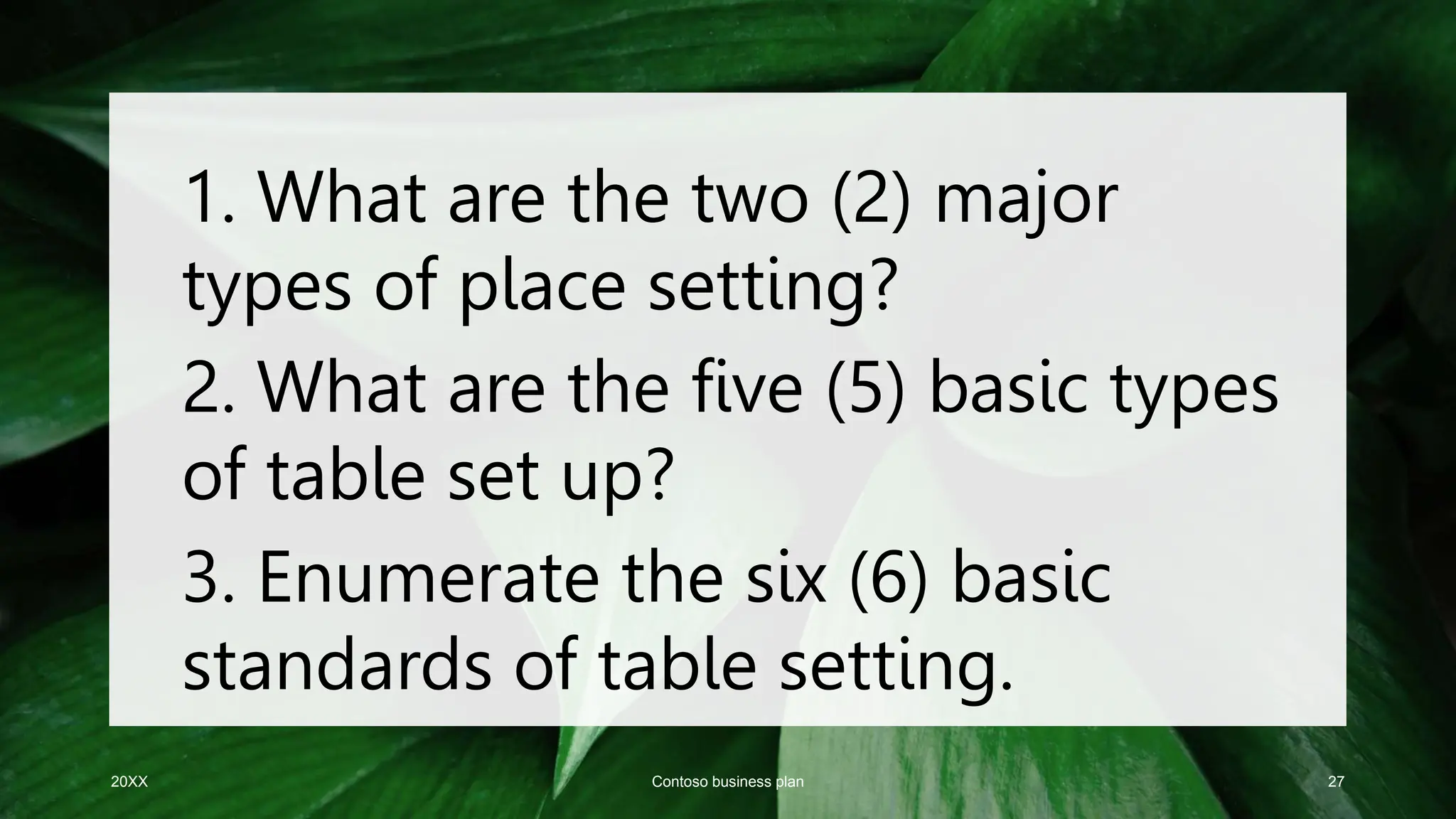 Different Styles of Table Set up in food bs | PPTX