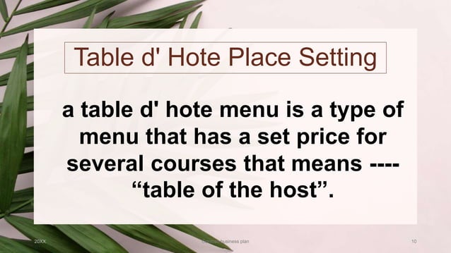 Different Styles of Table Set up in food bs | PPTX