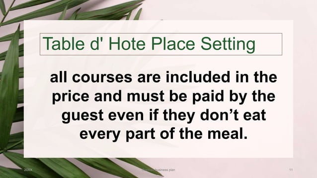 Different Styles of Table Set up in food bs | PPTX