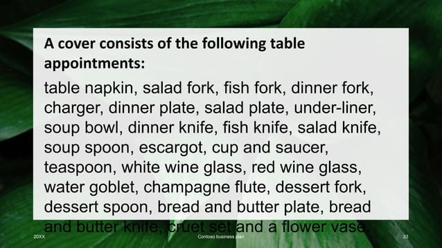 Different Styles of Table Set up in food bs | PPTX