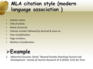 Different style of referencing PPT
