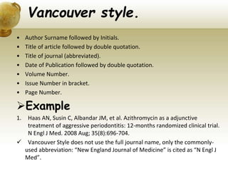 Different style of referencing | PPTX