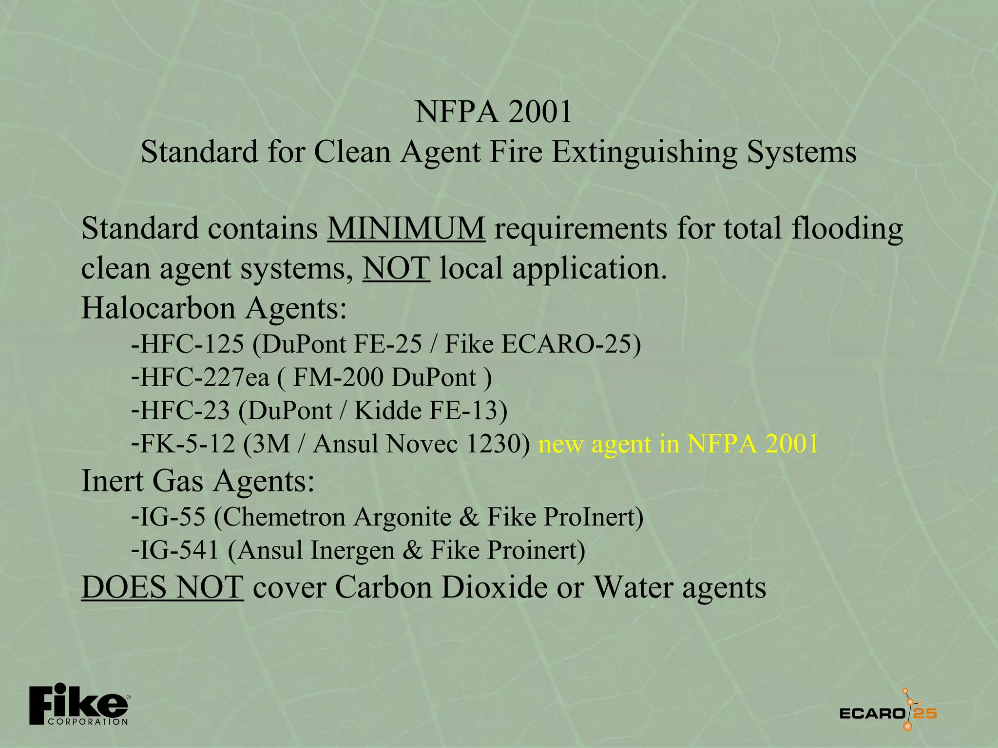 Different system of fire suppression | PPT