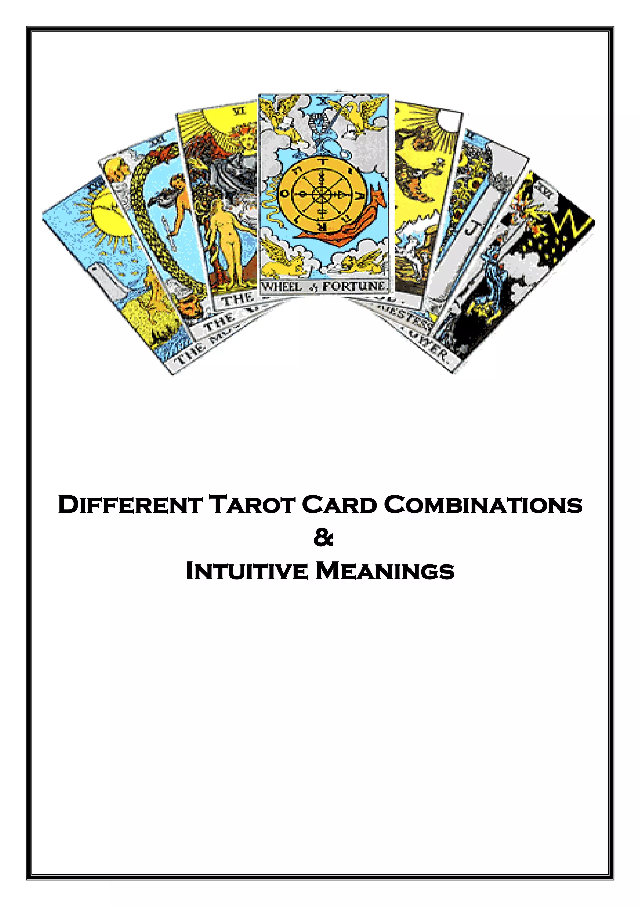 Different Tarot Card Combinations & Intuitive Meanings | PDF